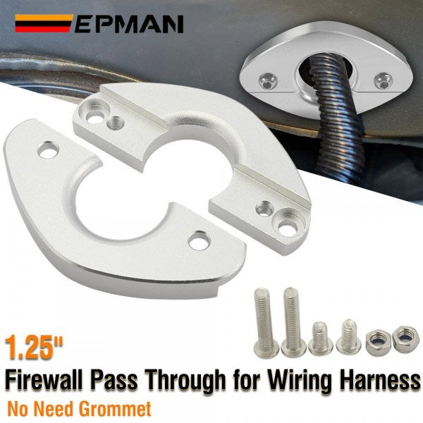 EPMAN 1.25" Universal Aluminum Firewall Pass Through For Wiring Harnes ...