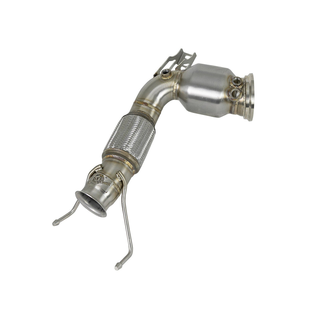 aFe Power Twisted Steel Down Pipe 3 to 2-3/4 IN 304 Stainless Steel w ...