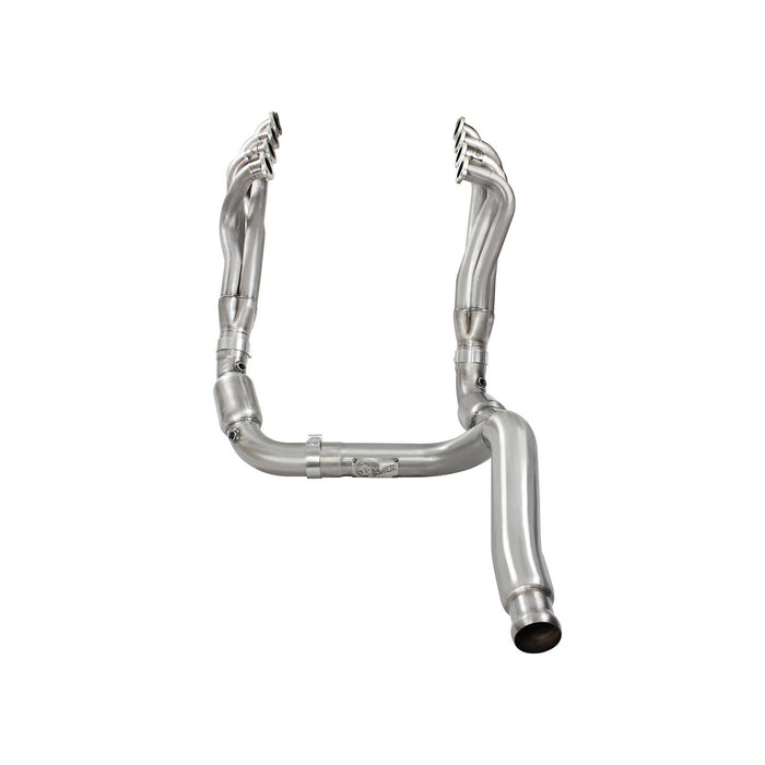 aFe Power Twisted Steel Long Tube Header & Y-Pipe 409 Stainless Steel ...