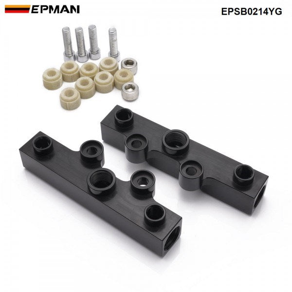 EPMAN Top Feed Fuel Rails Billet Aluminum For Subaru W/ -8 Inlet -6 Re ...