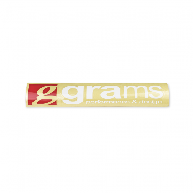 Grams Performance Logo Clear 600mm Decal — Speed Science