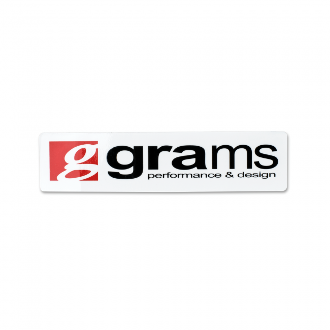 Grams Performance Logo White 10cm Decals — Speed Science
